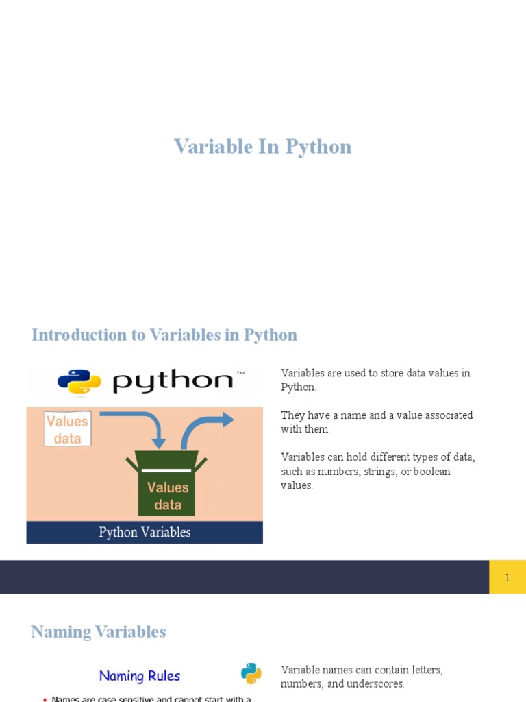 Variable in Python | PDF | Variable (Computer Science) | String ... Variable in Python | PDF | Variable (Computer Science) | String ...