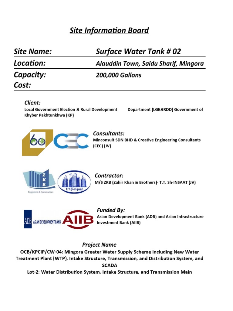 Site Information Board ZKB | PDF