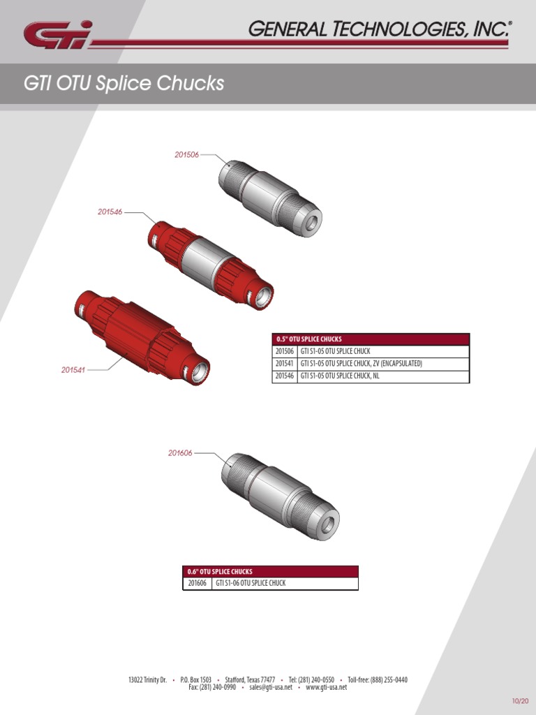 GTI OTU Splice Chucks | PDF
