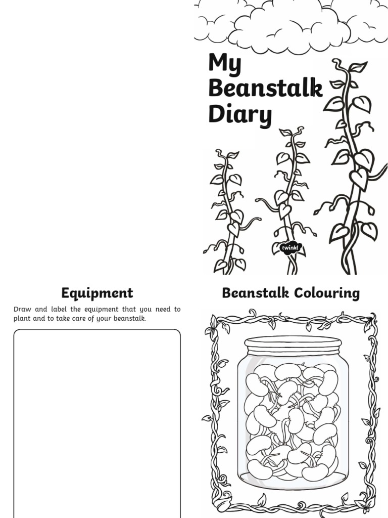 Beanstalk Growth Diary Template | PDF