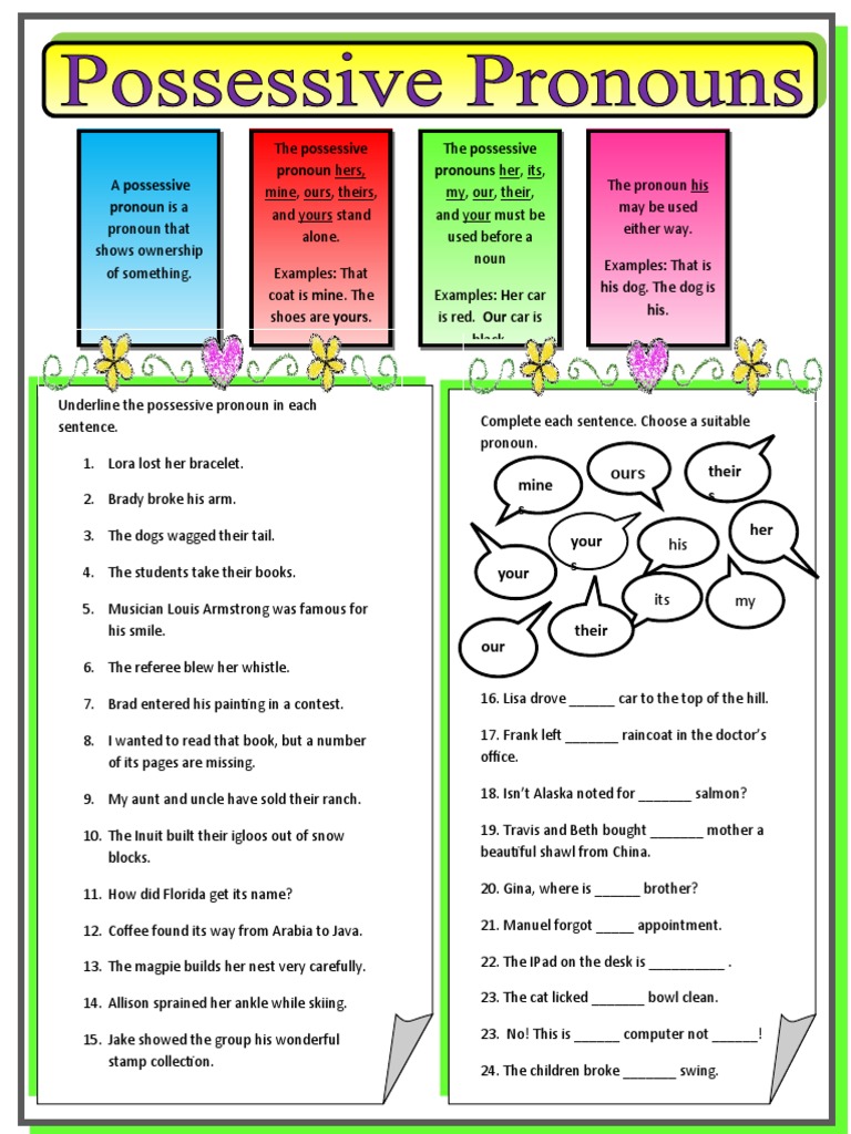 7 Possessive Pronouns 2 19455 | PDF
