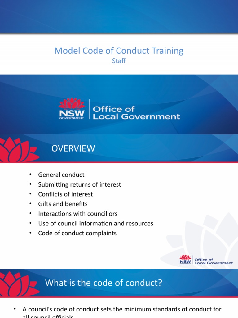 Code of Conduct Training Staff 2019 Updated August 2020 | PDF ...