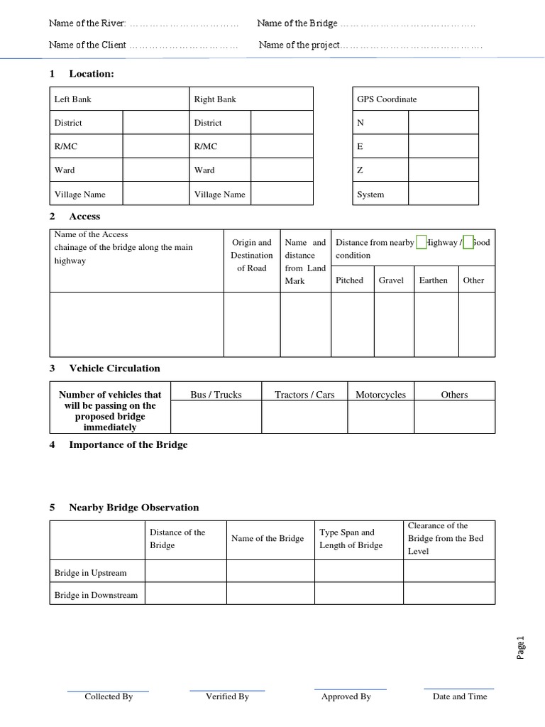 Walk Over Survey | PDF | River | Bridge