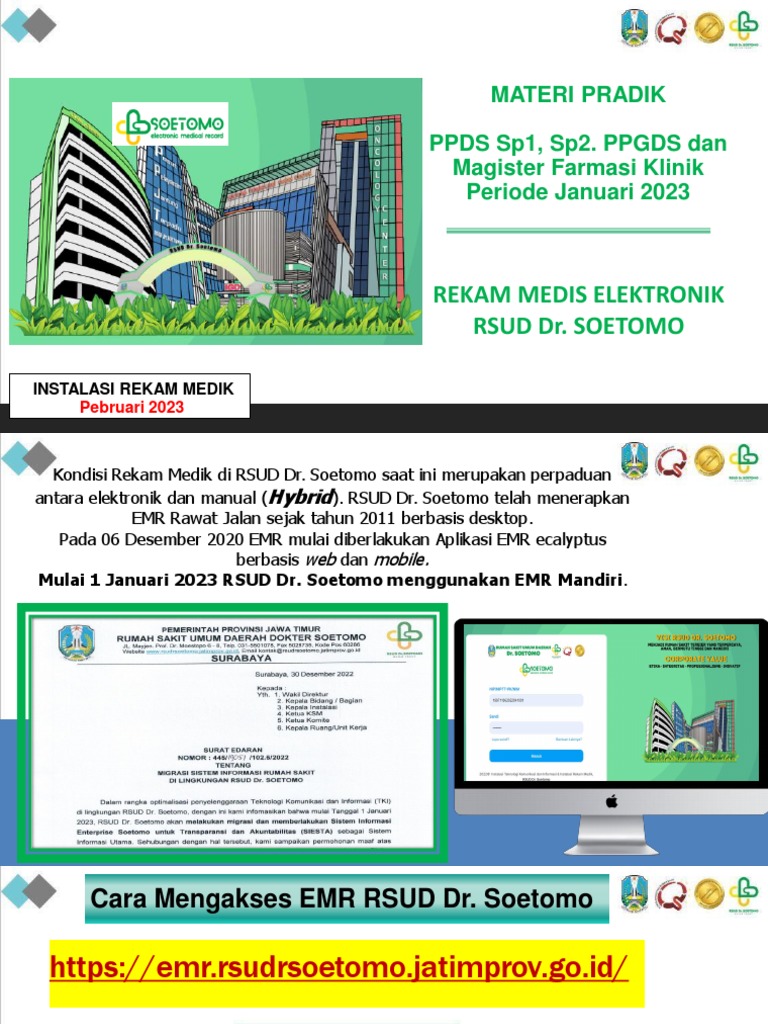 Materi Rekam Medis Elektronik Pradik Ppds 2023 | PDF | Kesehatan Holistik