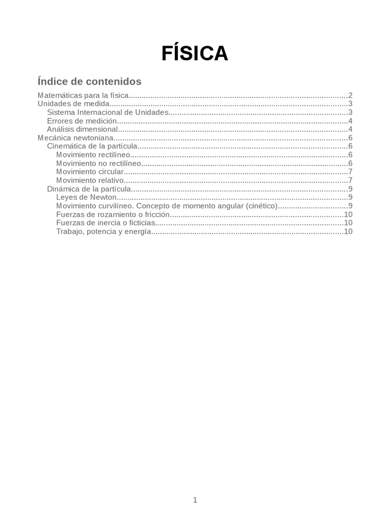 Formulario Cinemática y Dinámica V1 | PDF | Fuerza | Fricción