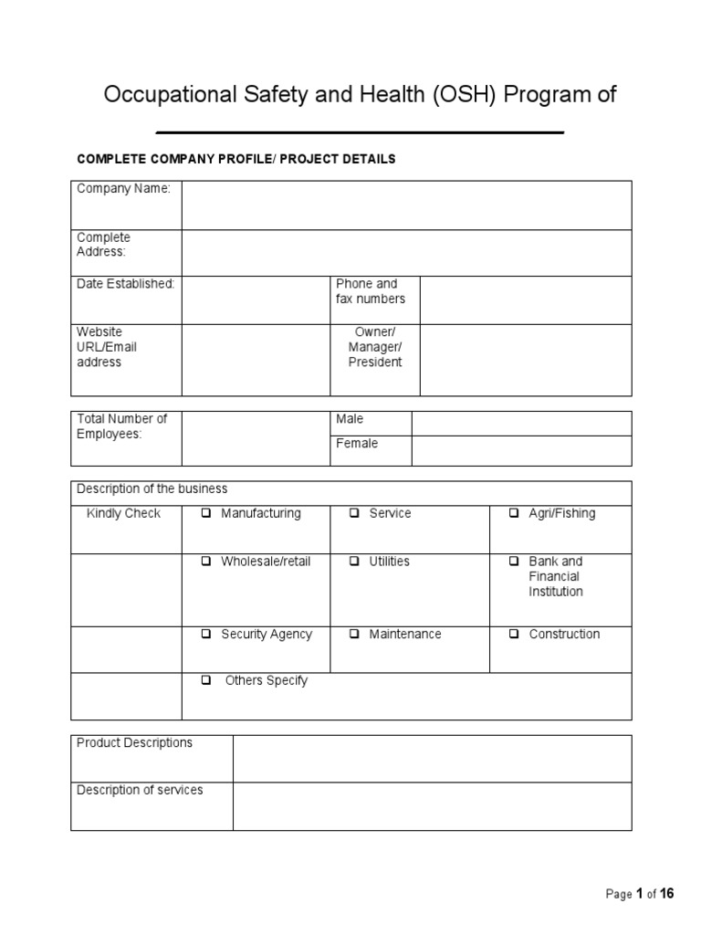 Osh Program With Covid 19 | PDF | Occupational Safety And Health | Hand ...