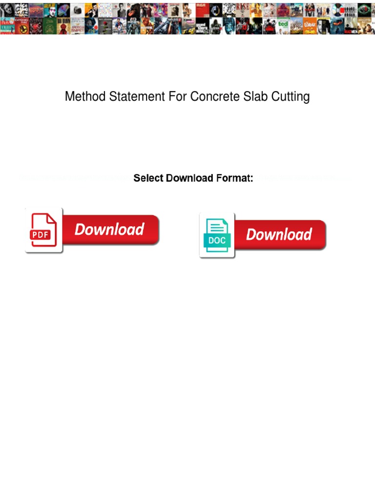 method-statement-for-concrete-slab-cutting | PDF | Concrete ...