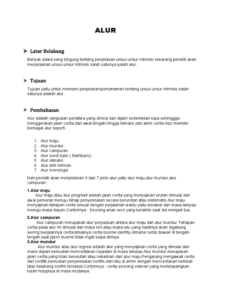 Memahami Alur Cerita dalam Sastra | PDF