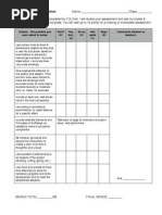 Mandala Rubric Part 1 | PDF