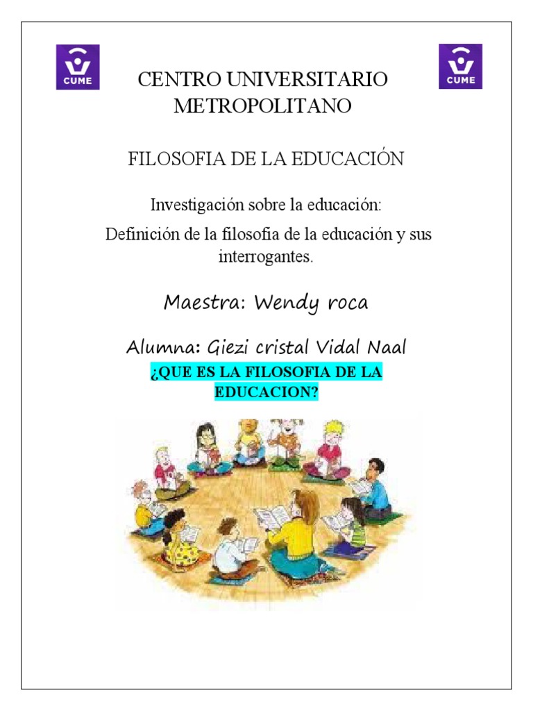 Definición y Funciones de la Filosofía Educativa | PDF | Conocimiento