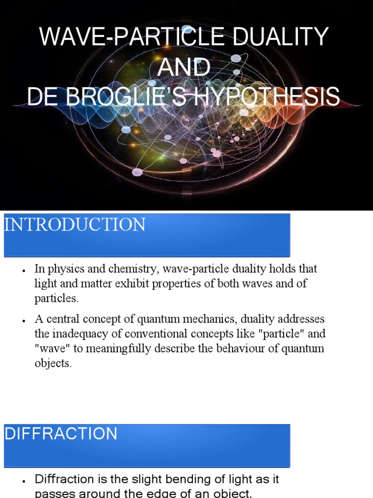 Wave Particle Duality Pdf Photoelectric Effect Electromagnetic Radiation
