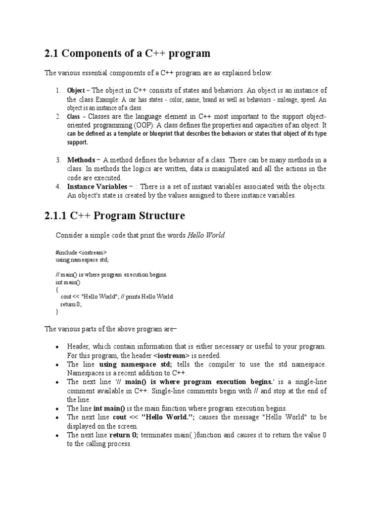 Components Of A C Pdf Pointer Computer Programming Reserved Word 