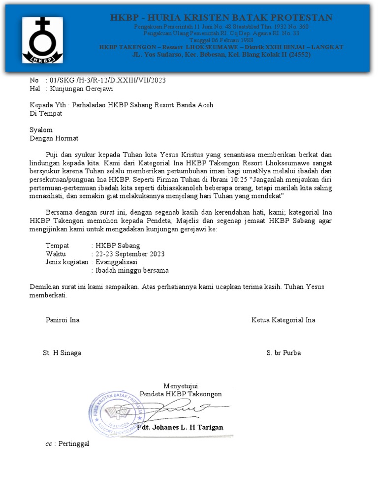 Surat Kunjungan Ina | PDF | Agama & Spiritualitas