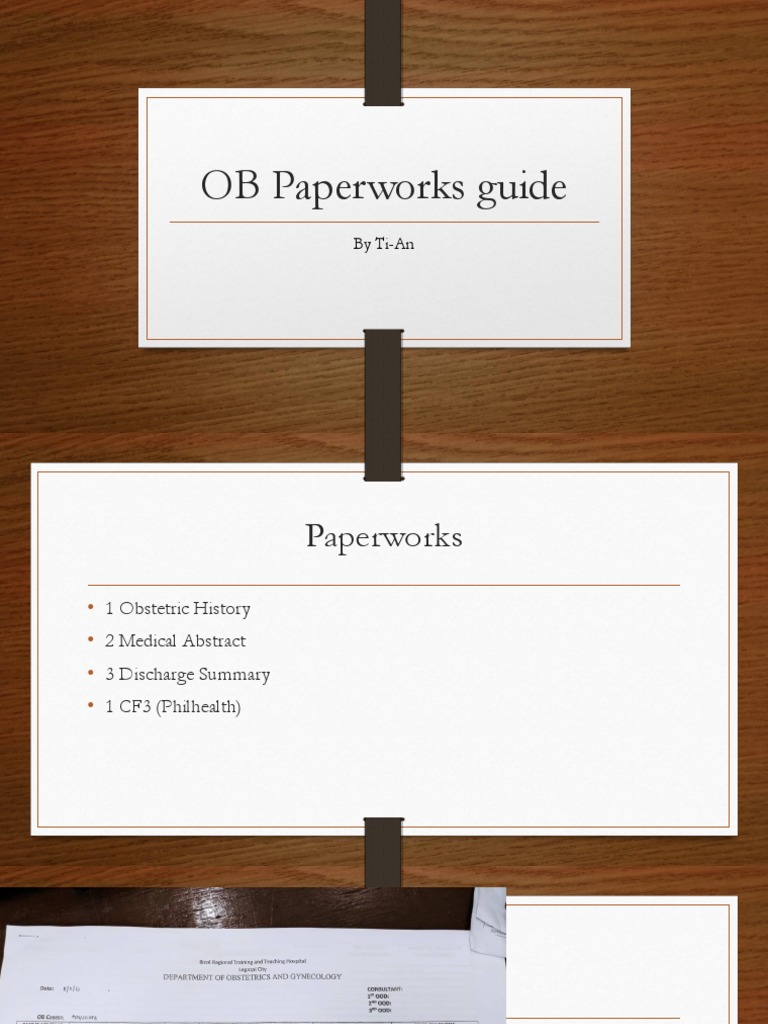 OB Paperworks Guide | PDF | Diseases And Disorders | Health Sciences
