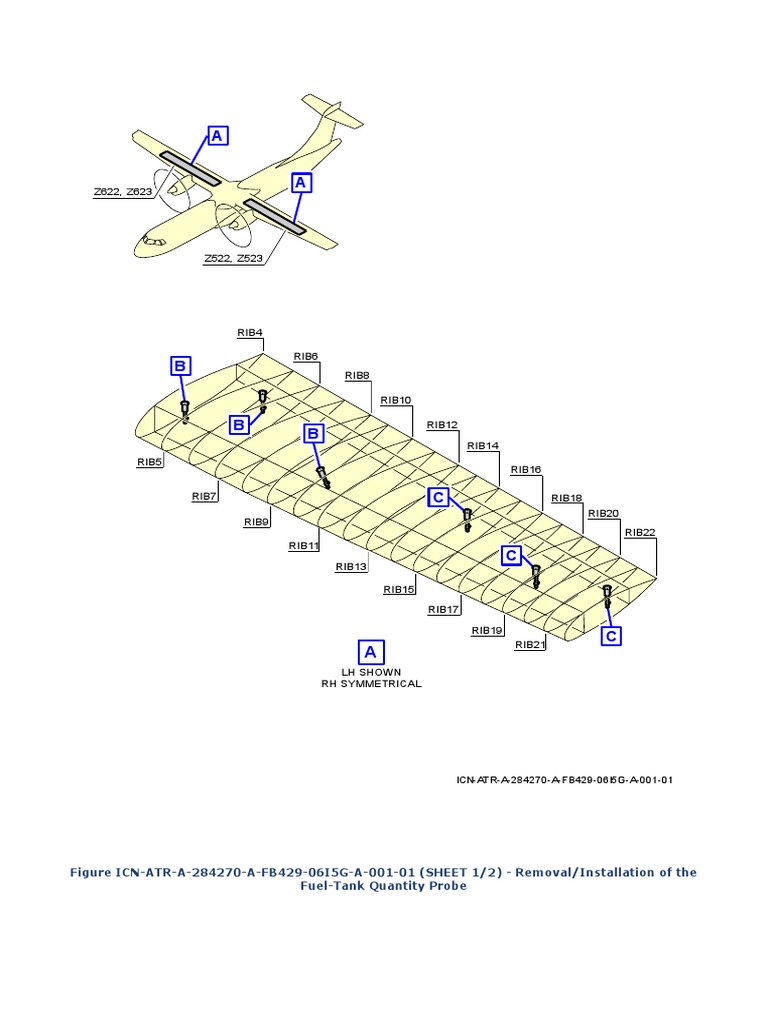 Figure ICN-ATR-A-284270-A-FB429-06I5G-A-001-01 (SHEET 1/2) - Removal/Installation of The Fuel ...