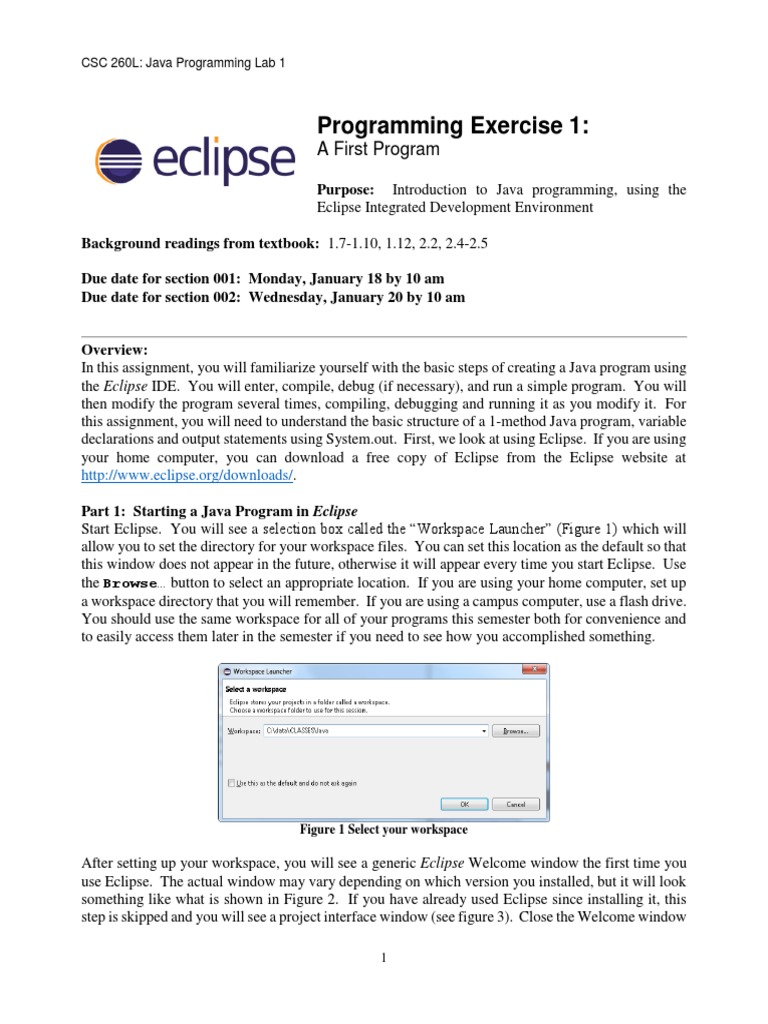 Lab 1 | PDF | Programming | Computer Program