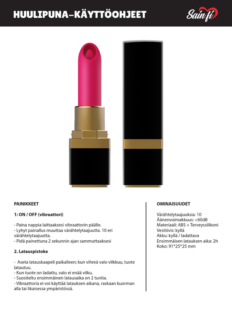 Sain Ohjeet Huulipuna | PDF