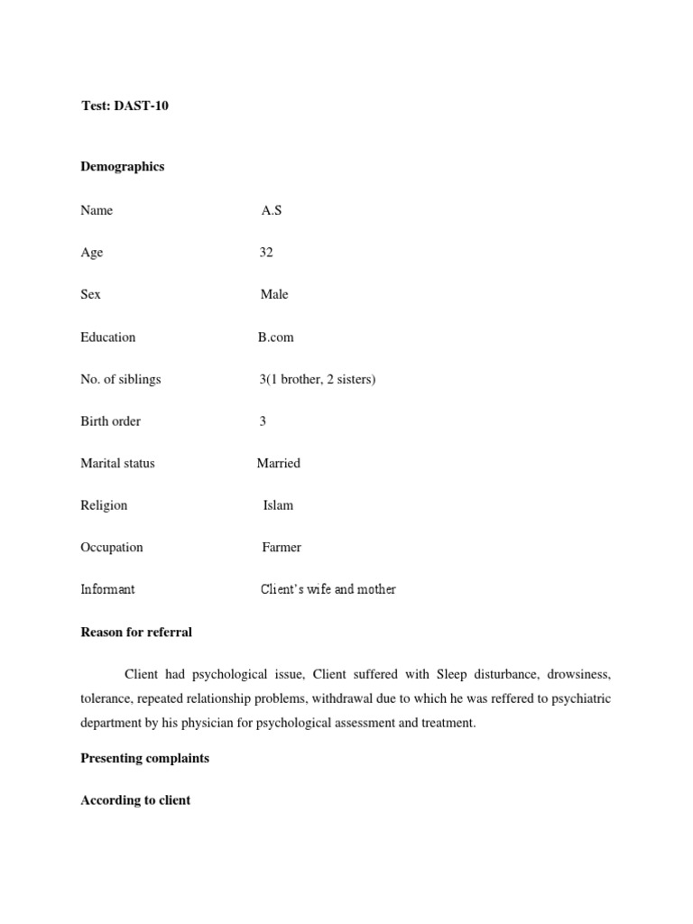 Dast Test | Download Free PDF | Substance Abuse | Health Care