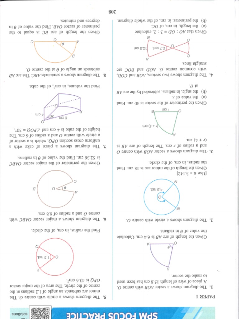 Form 5 Chapter 1 Circular Measure | PDF