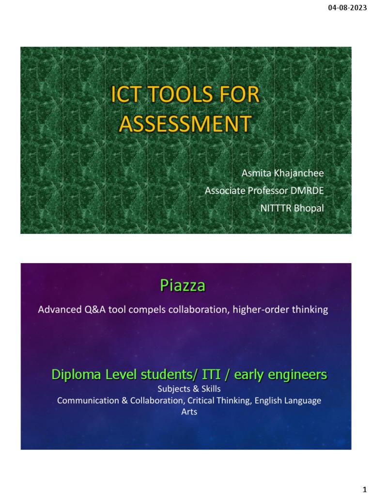 ICT For Assessment | PDF | Educational Technology | Learning