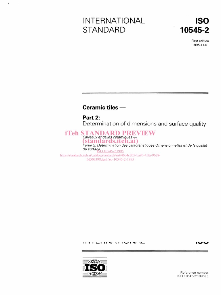 Iso 10545 2 1995 | PDF | International Organization For Standardization ...