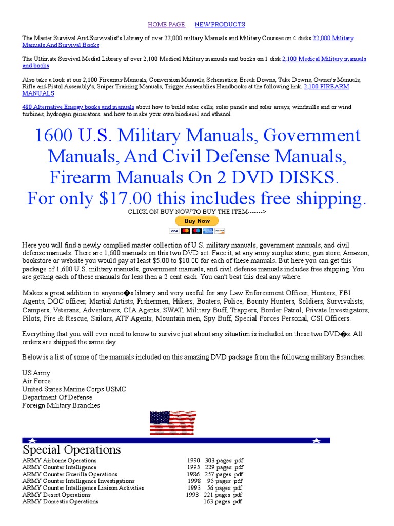 1600 U.S. Military Manuals, Government Manuals | PDF | Federal ...
