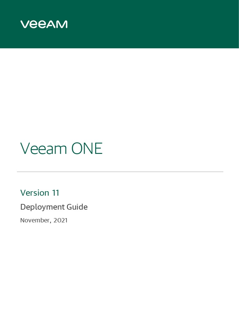 Veeam One 11 0 Deployment Guide | PDF | Microsoft Sql Server | Client ...