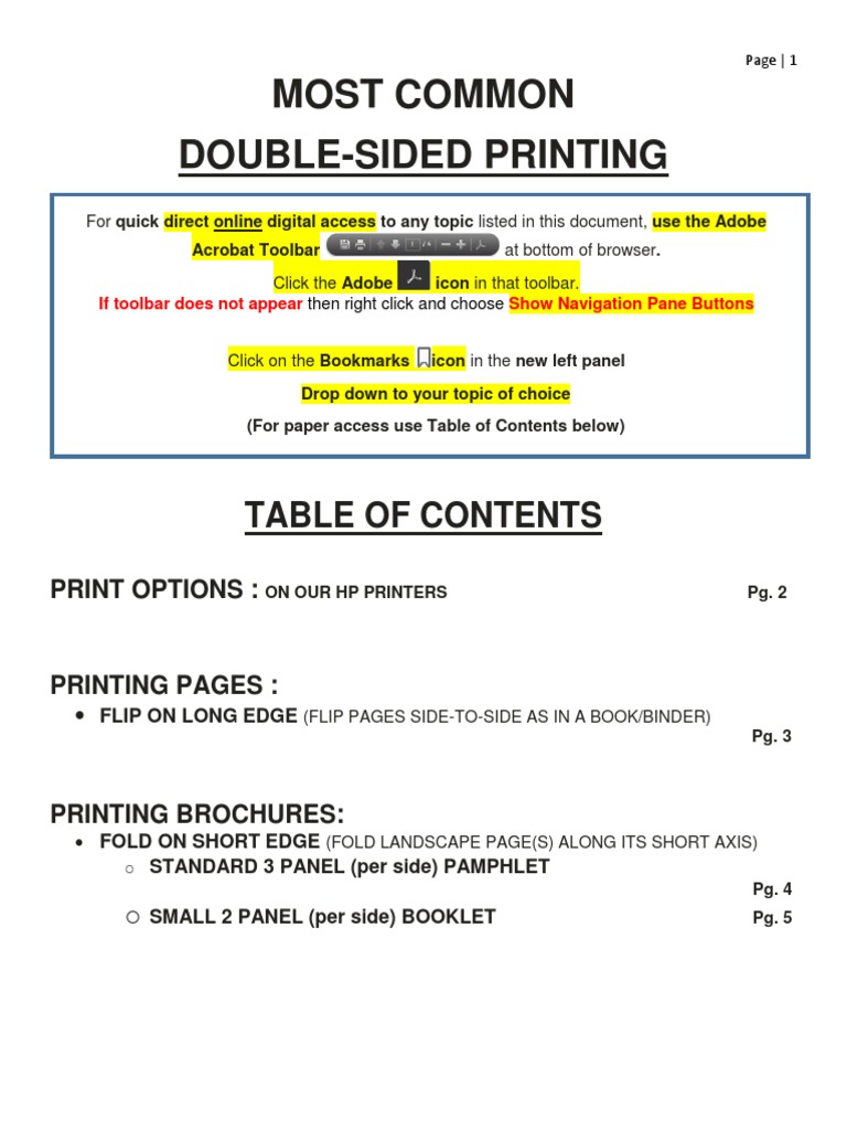 Long Vs Short 2sided Printing | PDF | Home & Garden
