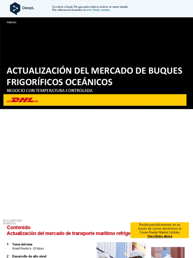 DHL DGF Ofr Reefer Market Update Es | PDF | América del Sur | Gas ...
