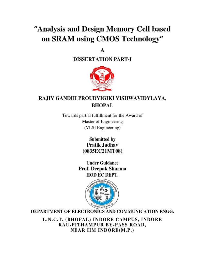 M Tech 3 Sem Synopsis (DISSERTATION PART-I) | PDF