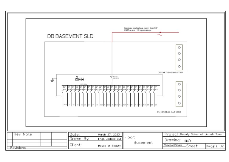 Single Phase Distribution Board SLD | PDF