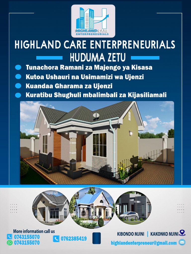 Tunachora Ramani Za Majengo Ya Kisasa Kutoa Ushauri Na Usimamizi Wa ...