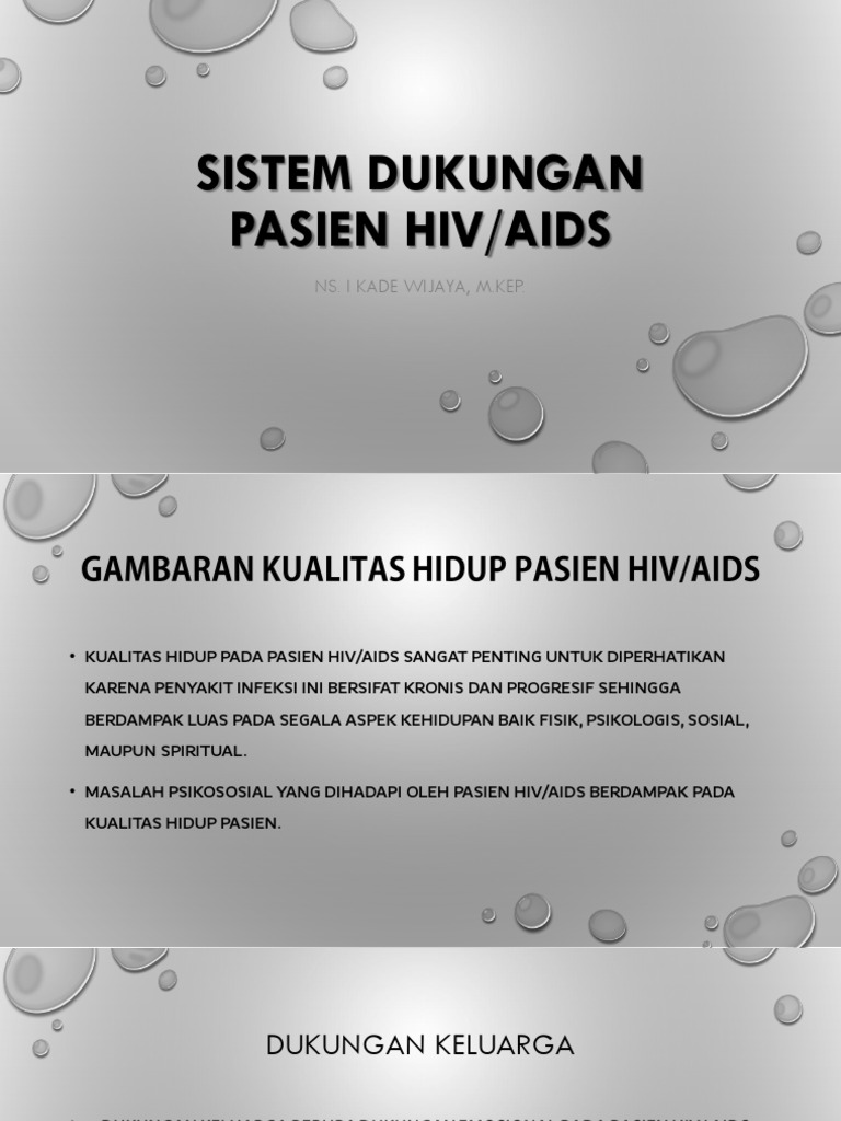 Dukungan Kualitas Hidup Pasien HIV/AIDS | PDF