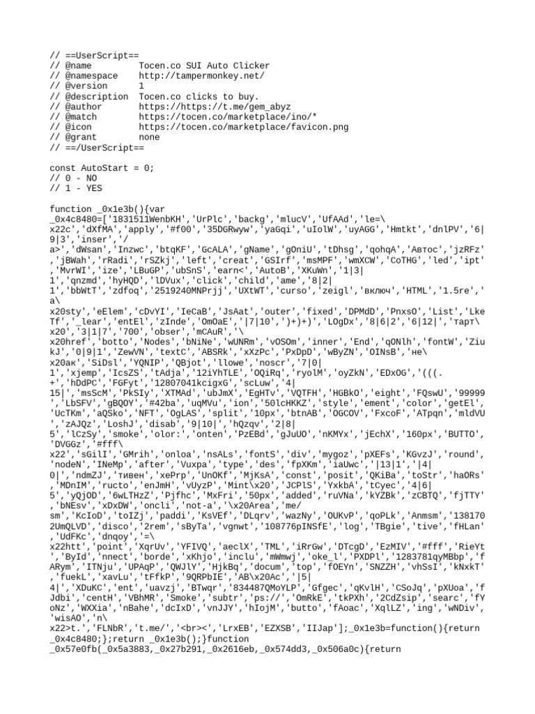 Tocen - Co Clicker | PDF