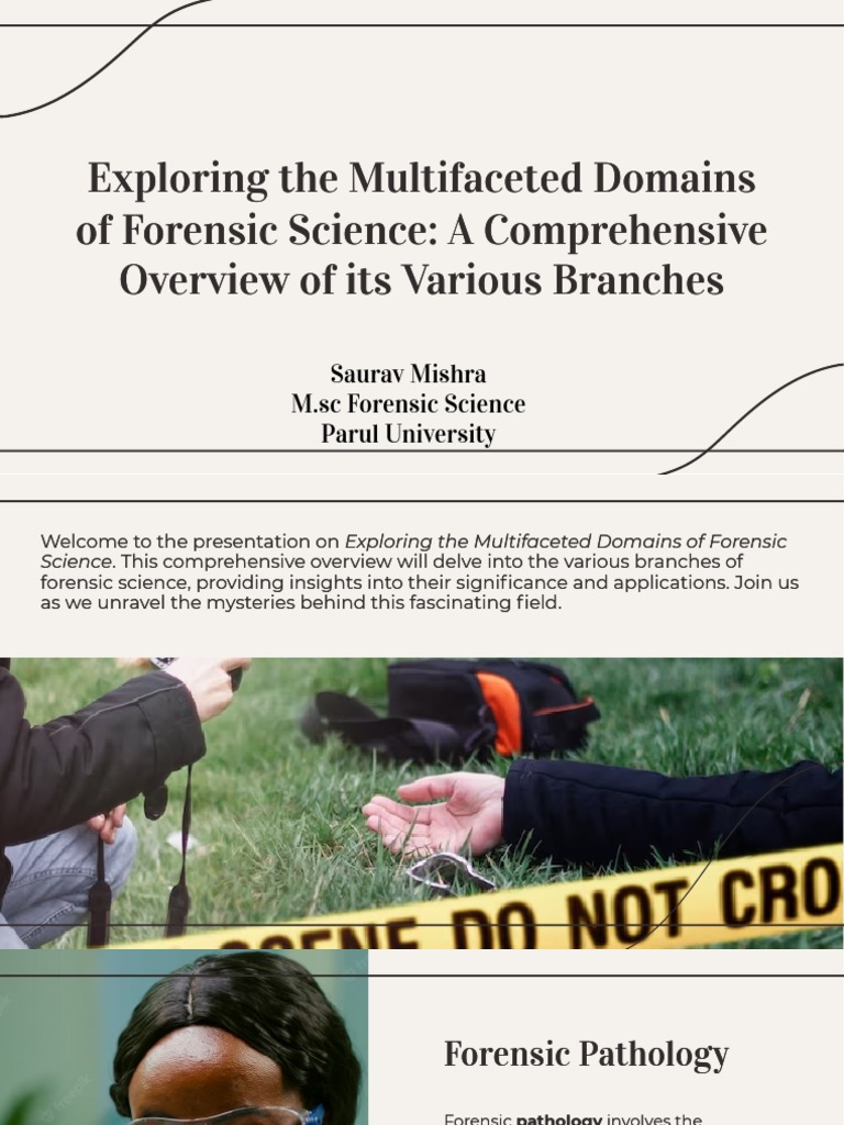 Overview of Forensic Science Branches | PDF | Forensic Science | Toxicology