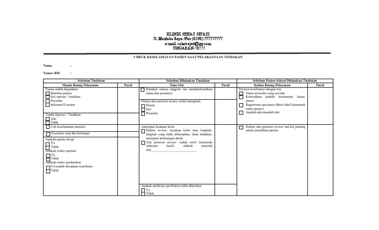11. Form surgical safety checklist | PDF