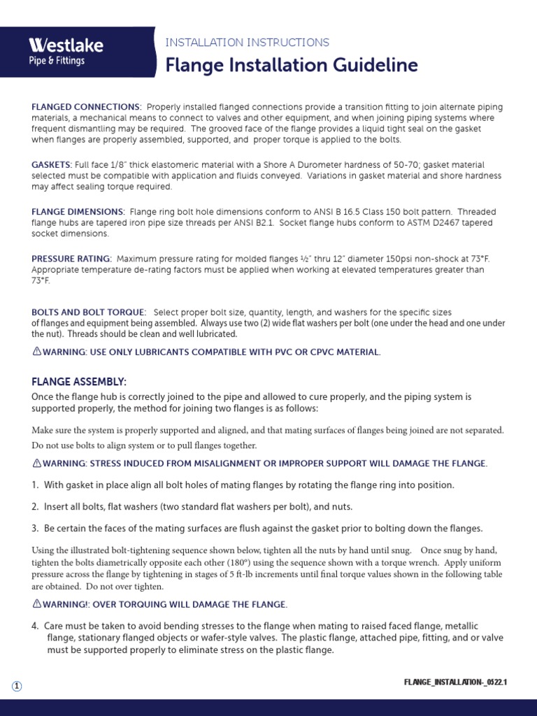 Flange Installation | PDF