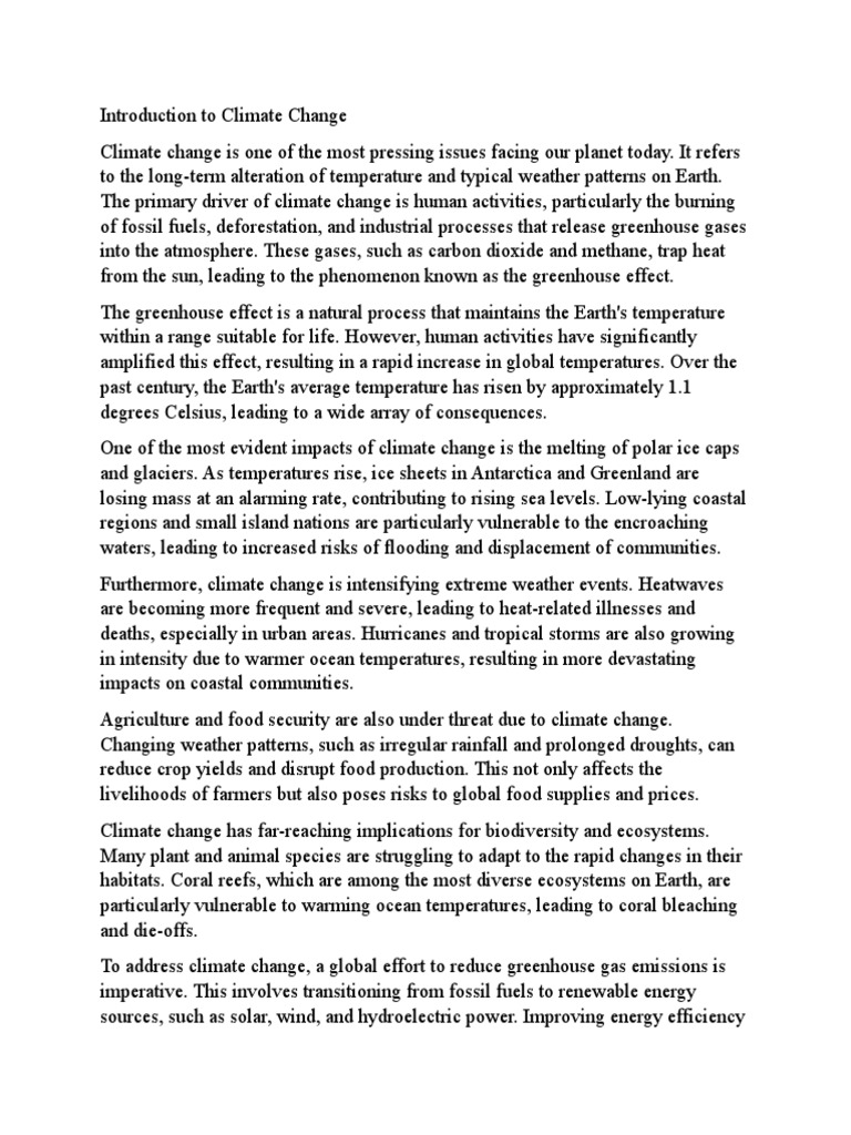 New Microsoft Word Document | PDF | Climate Change | Climate Change ...