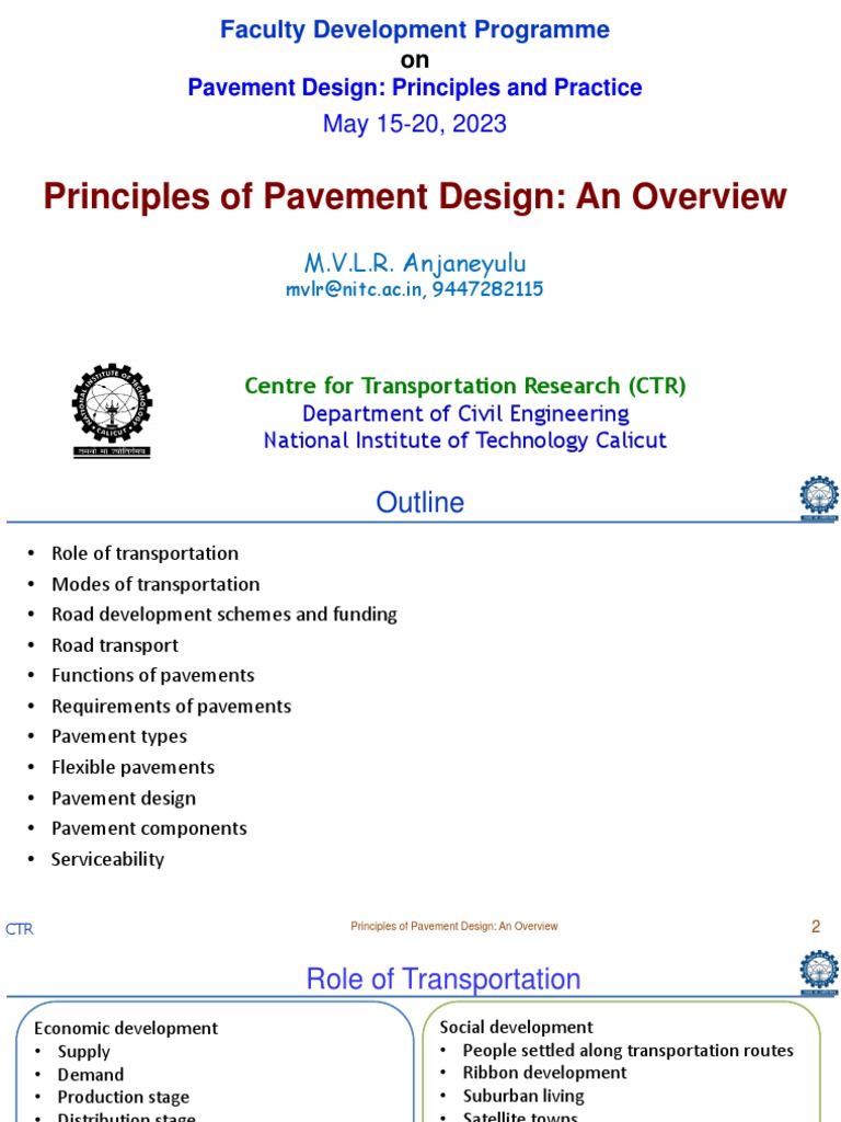 02 Principles of Pavement Design - An Overview | PDF | Road Surface | Road