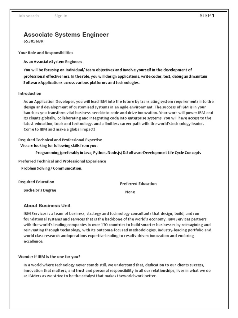 IBM Registration Process Sample Format | PDF | Software Development | Recruitment