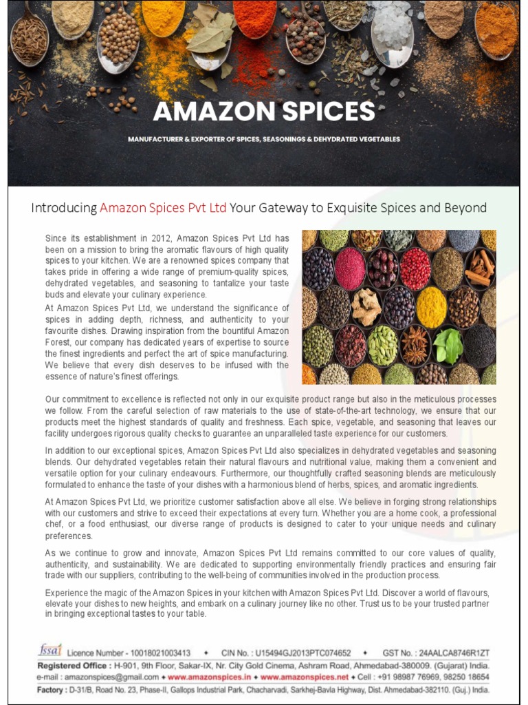 Amazon Spices e - Brochure | PDF