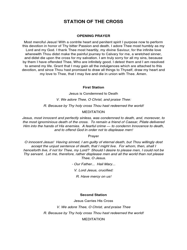 STATION_OF_THE_CROSS guide 2024 | PDF | Lord's Prayer | Jesus