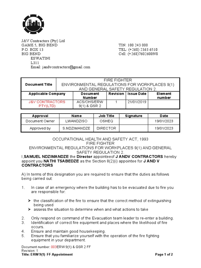 Fire Fighter Appointment | PDF | Firefighter | Occupational Safety And ...