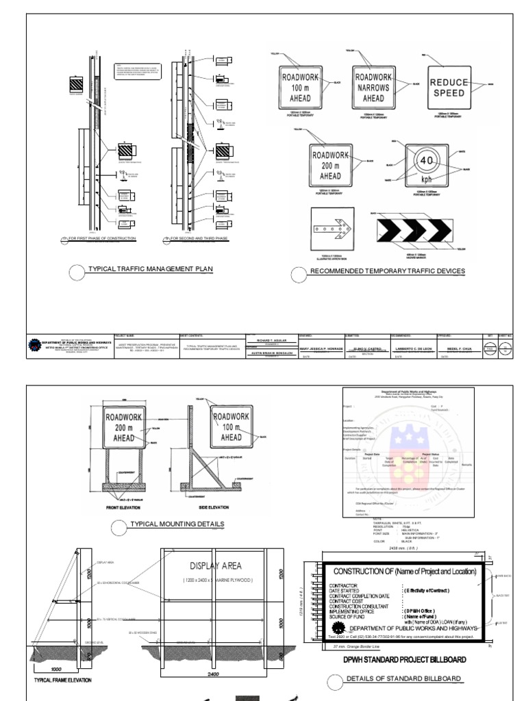 Typical Traffic Management Plan | PDF | Traffic | Transport