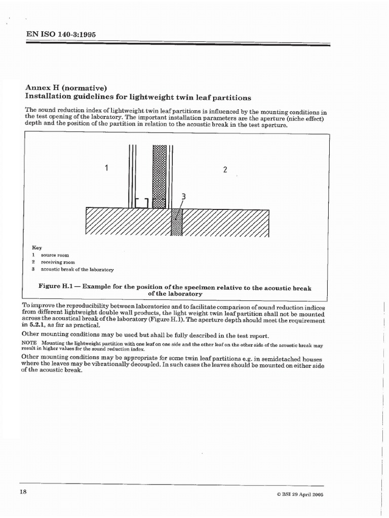 BS en Iso 140 - 3-1995 | PDF