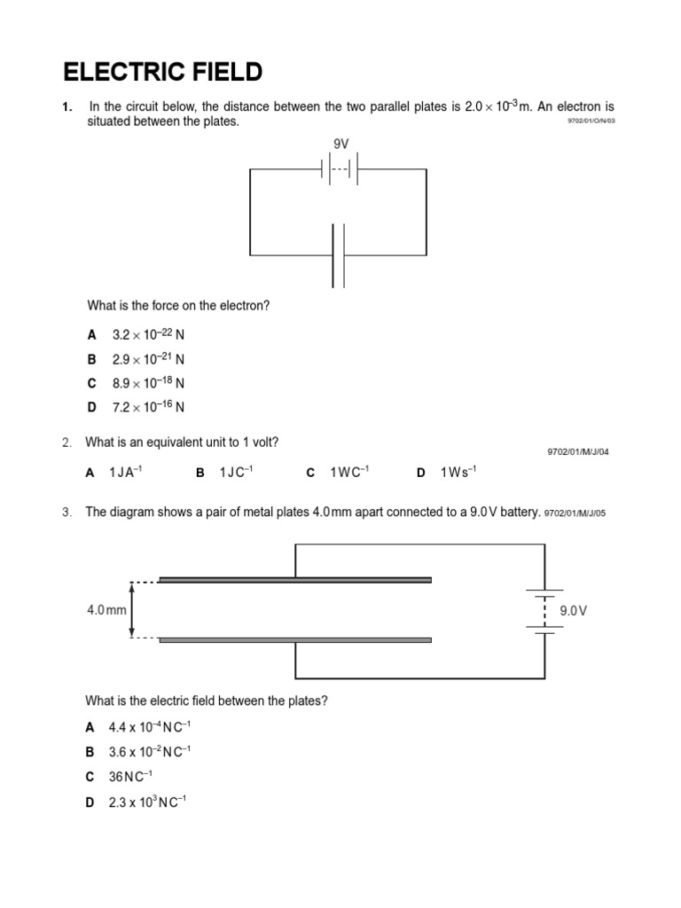Electric Field | PDF | Electric Field | Electric Charge