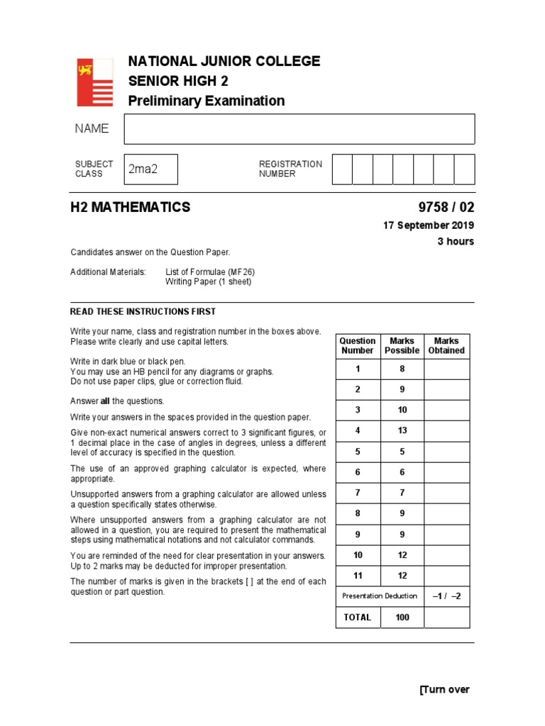 2019 - NJC Prelims | PDF | Teaching Methods & Materials