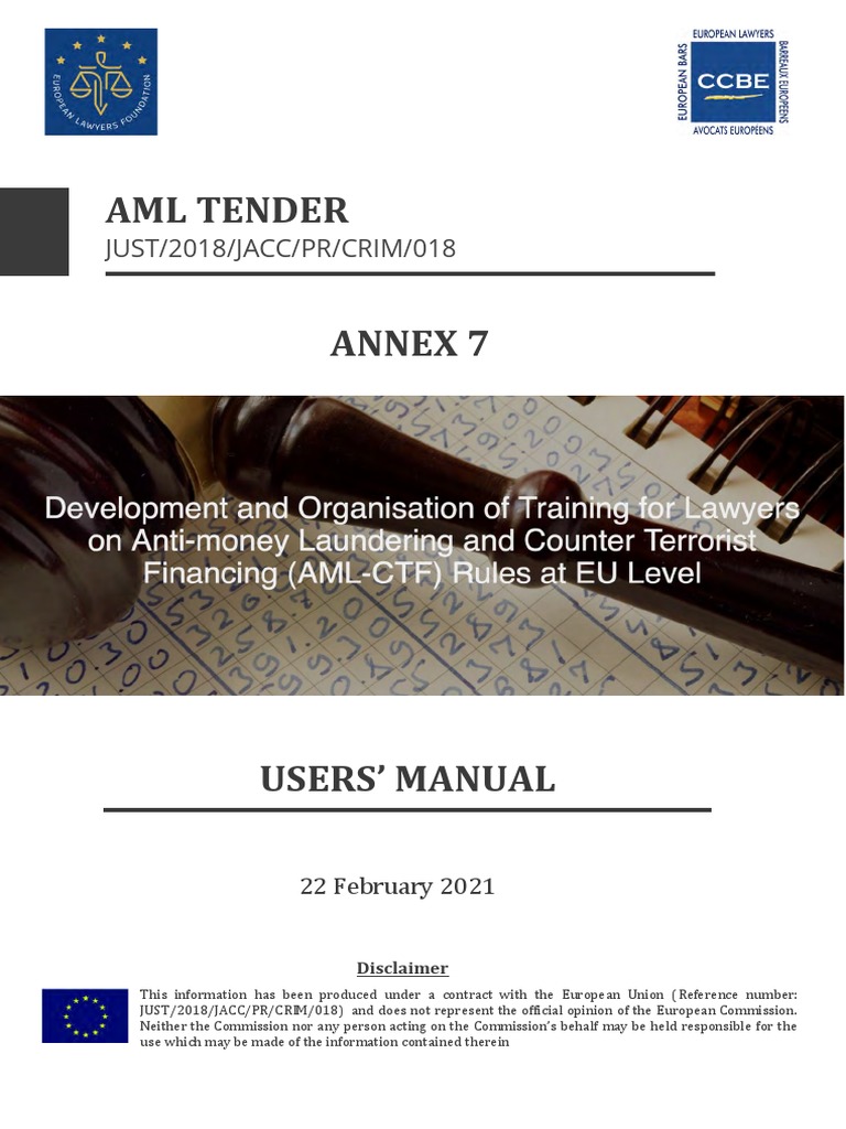 Aml CTF Lawyers Training Users Manual en | PDF | Money Laundering | Terrorism Financing