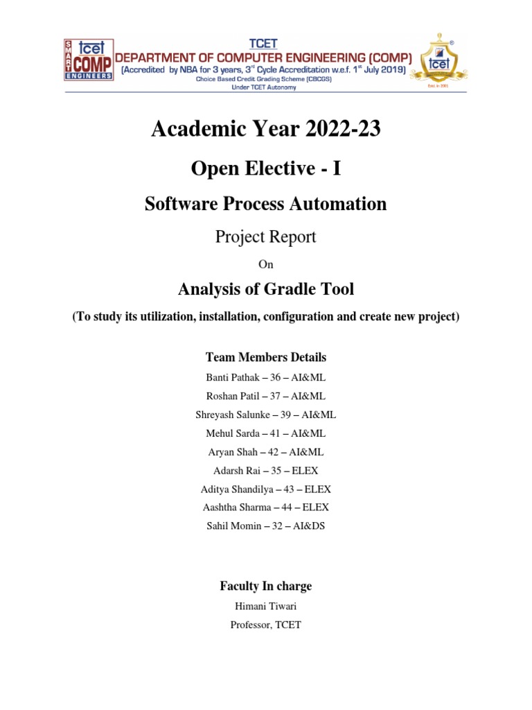 Gradle Tool Analysis Report | PDF | Java (Programming Language) | Python (Programming Language)