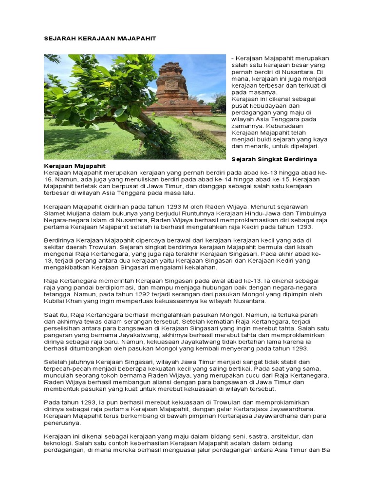 Sejarah Kerajaan Majapahit | PDF